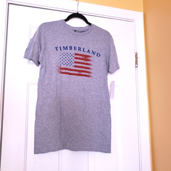 Timberland | Shirts | Timberland Shirt Gray Us Flag Symbol Timberland ...